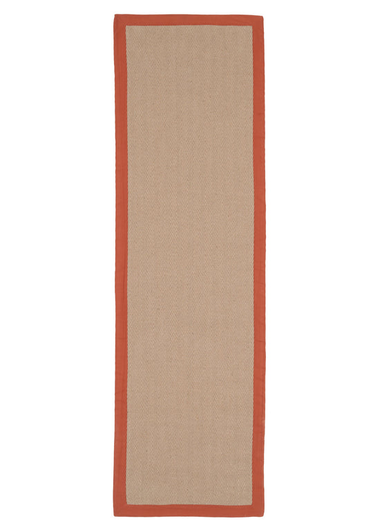 Terracotta Border Jute Rug - Juliette Rust | Living Room Rugs | Kukoon ...