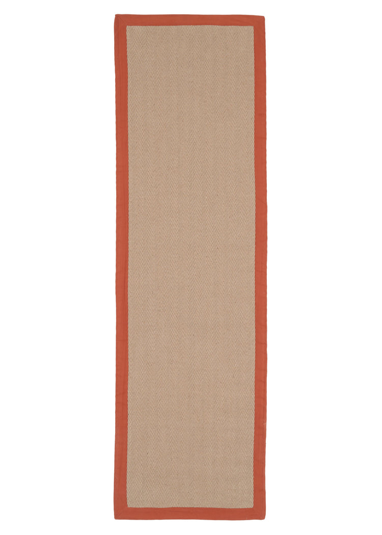 Terracotta Border Jute Rug - Juliette Rust | Living Room Rugs | Kukoon ...