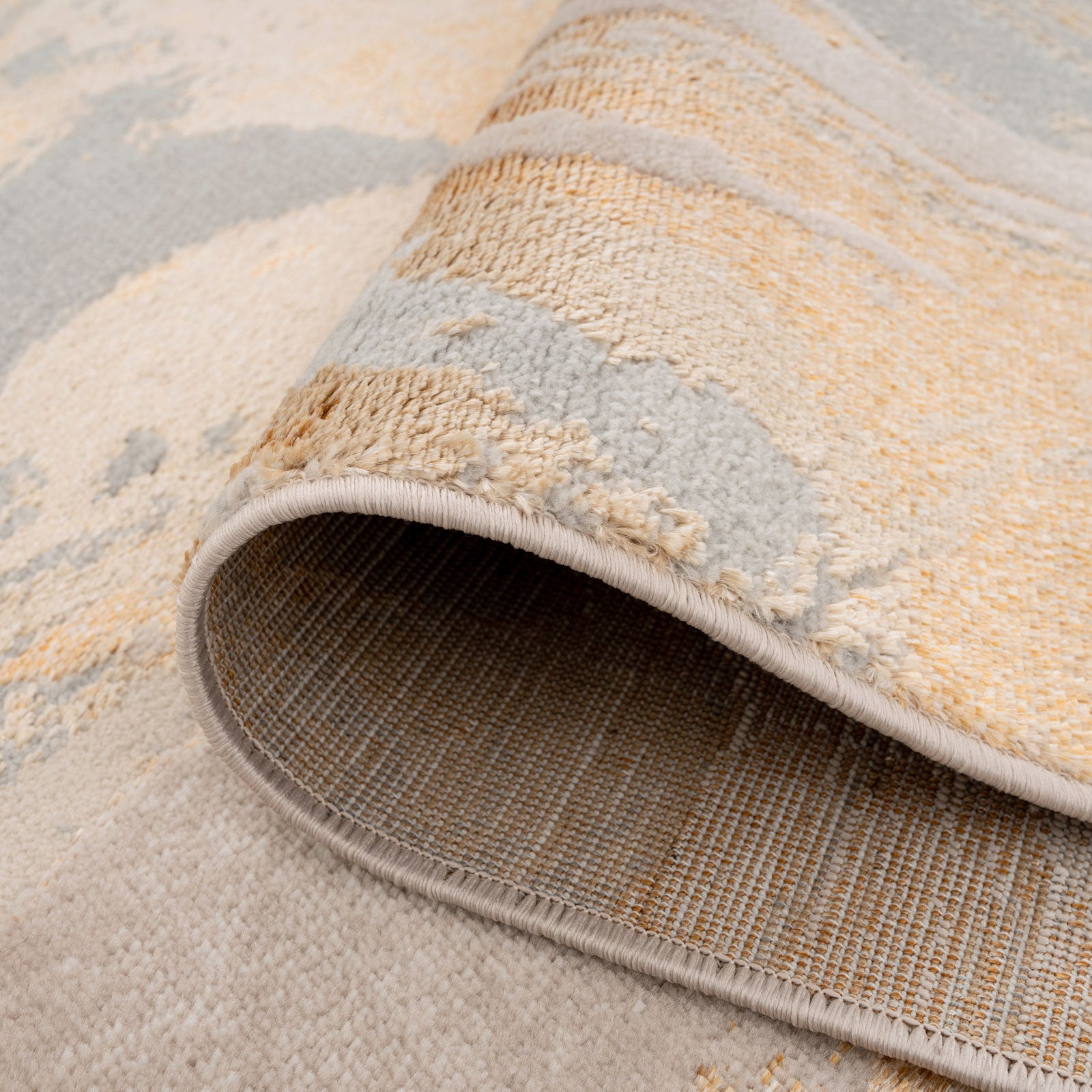 Luxury Marbling Beige Rug - Quartz | Living Room Rugs | Kukoon Rugs Online