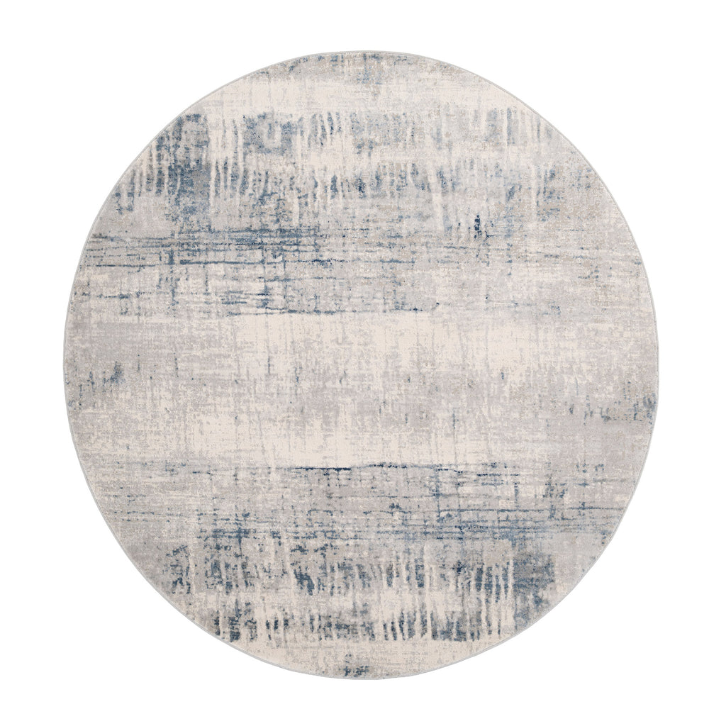 Soft Blue Abstract Circle Rug - Bedtime | Circle | Kukoon Rugs Online