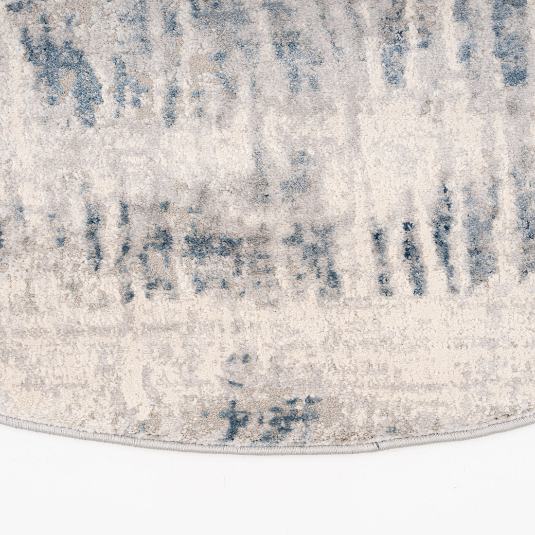Soft Blue Abstract Circle Rug - Bedtime | Circle | Kukoon Rugs Online