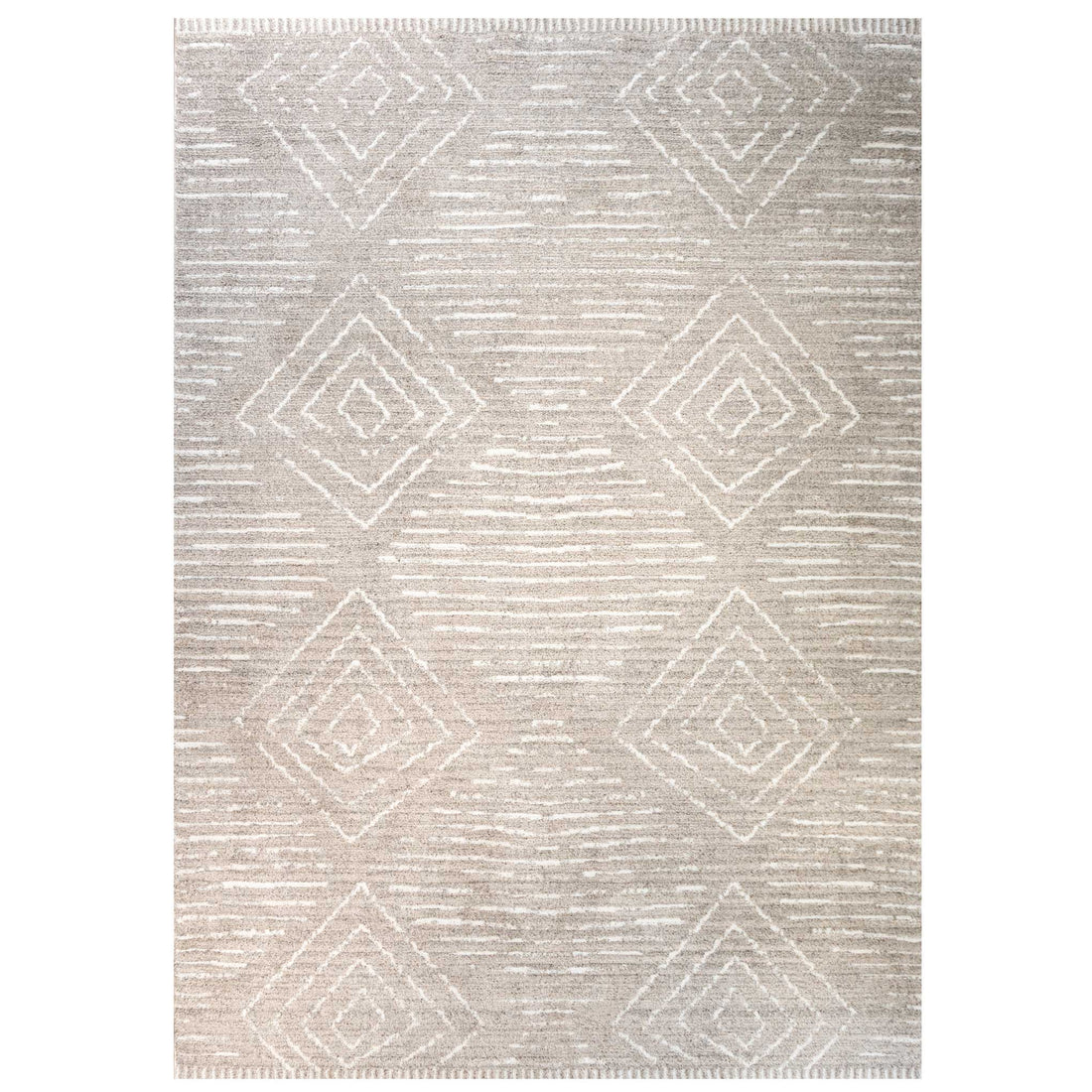 Cosy Soft Diamond Beige Moroccan Berber Bedroom Rug | Living Room Rugs ...