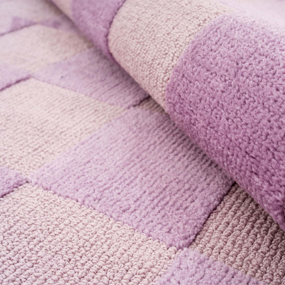 Retro Lavender Blocks Rug - Maze Lavender | Living Room Rugs | Kukoon ...