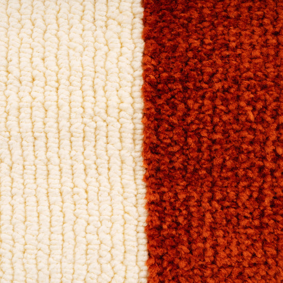 Burnt Orange Retro Rug - Maze Rust | Living Room Rugs | Kukoon Rugs Online