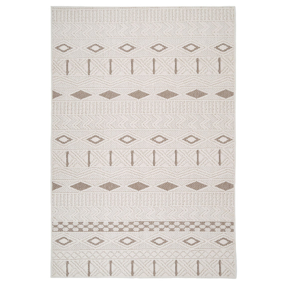Cream Beige Boho Rug - Sachi | Living Room Rugs | Kukoon Rugs Online