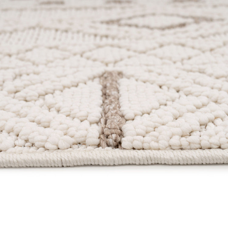 Cream Beige Boho Runner Rug - Sachi | Runner Rugs | Kukoon Rugs Online