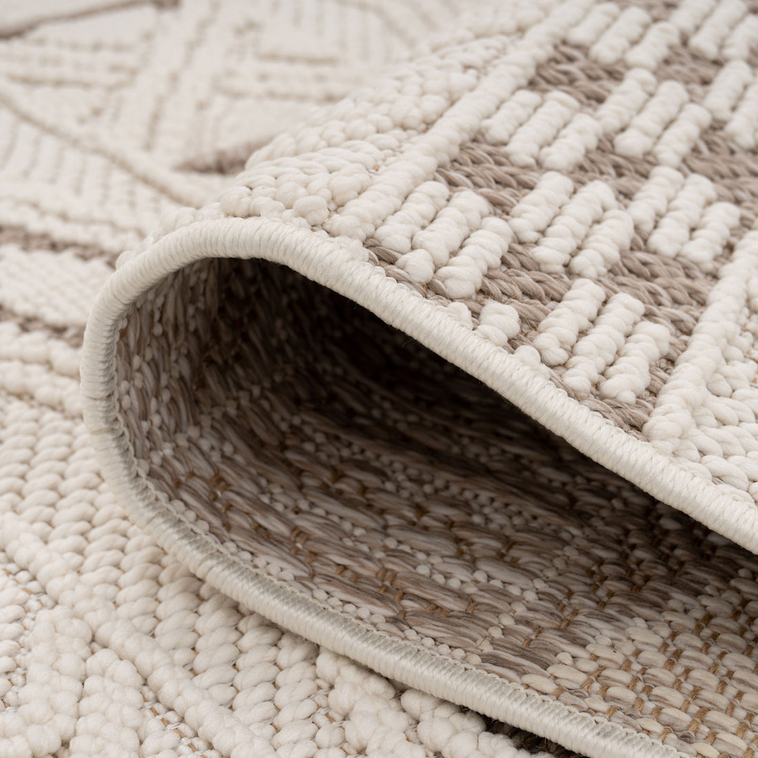 Cream Beige Boho Rug - Sachi | Living Room Rugs | Kukoon Rugs Online