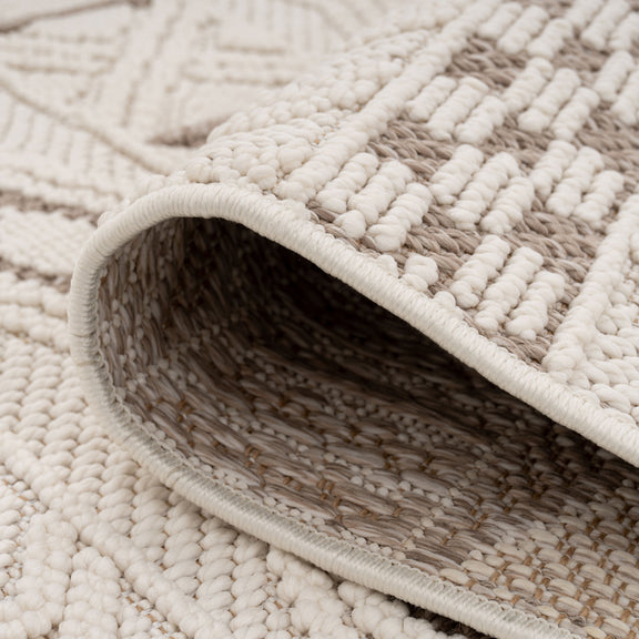 Cream Beige Boho Rug - Sachi | Living Room Rugs | Kukoon Rugs Online