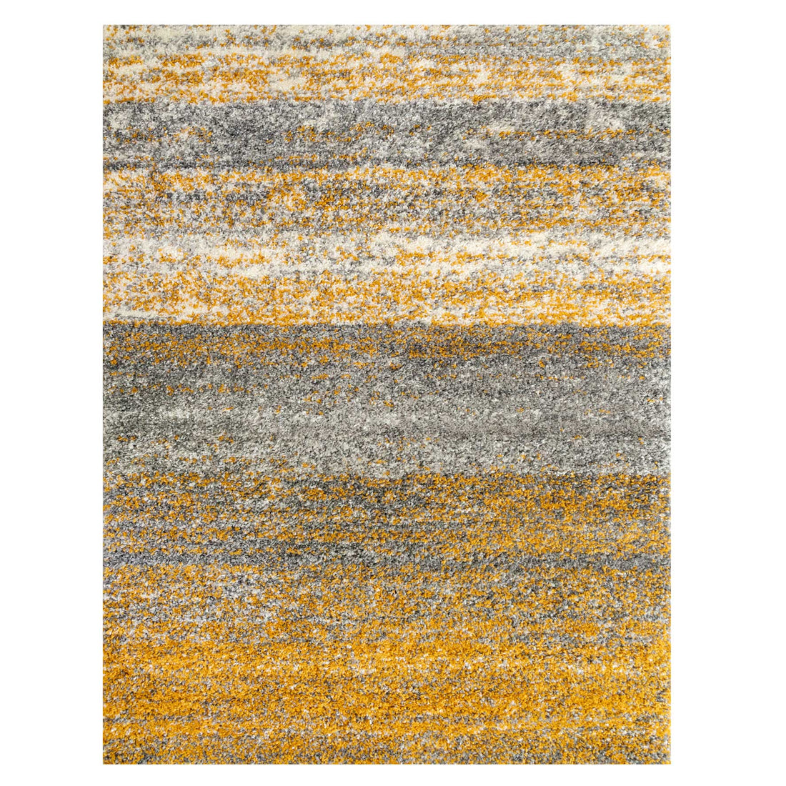 Premium Cosy Ochre Striped Shaggy Rug - Murano | Living Room Rugs ...