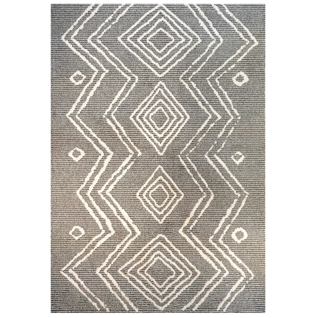 Cosy Soft Underfoot Grey Tribal Moroccan Berber Bedroom Rug | Living ...