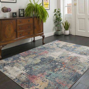 Soft Moroccan Colourful Living Room Area Rug - Atkin | Living Room Rugs ...