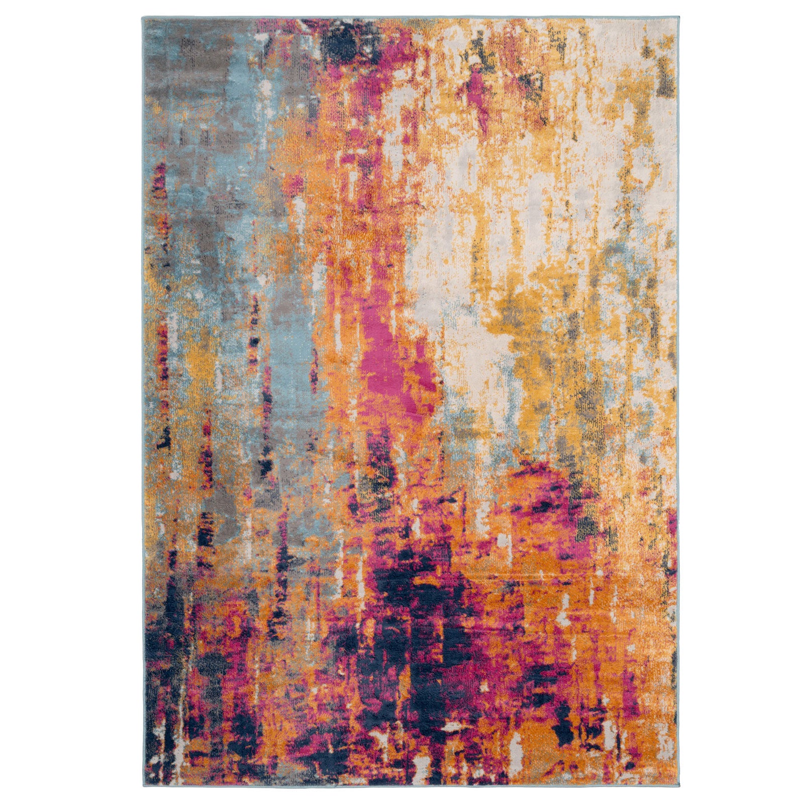Colourful Paint Abstract Area Rug | Living Room Rugs | Kukoon Rugs Online