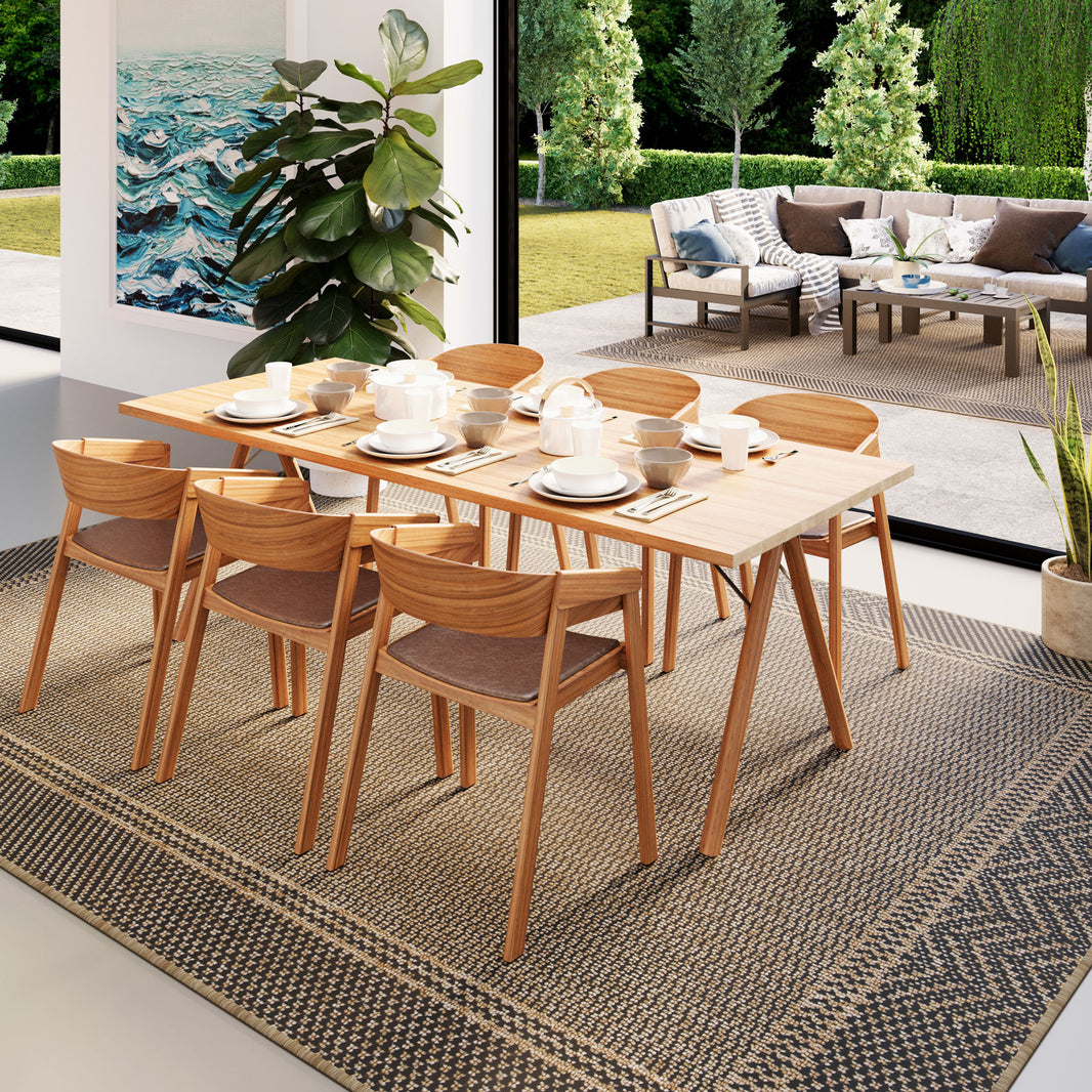 Plain Jute Brown Outdoor Rug - Saule | Outdoor Rugs | Kukoon Rugs Online