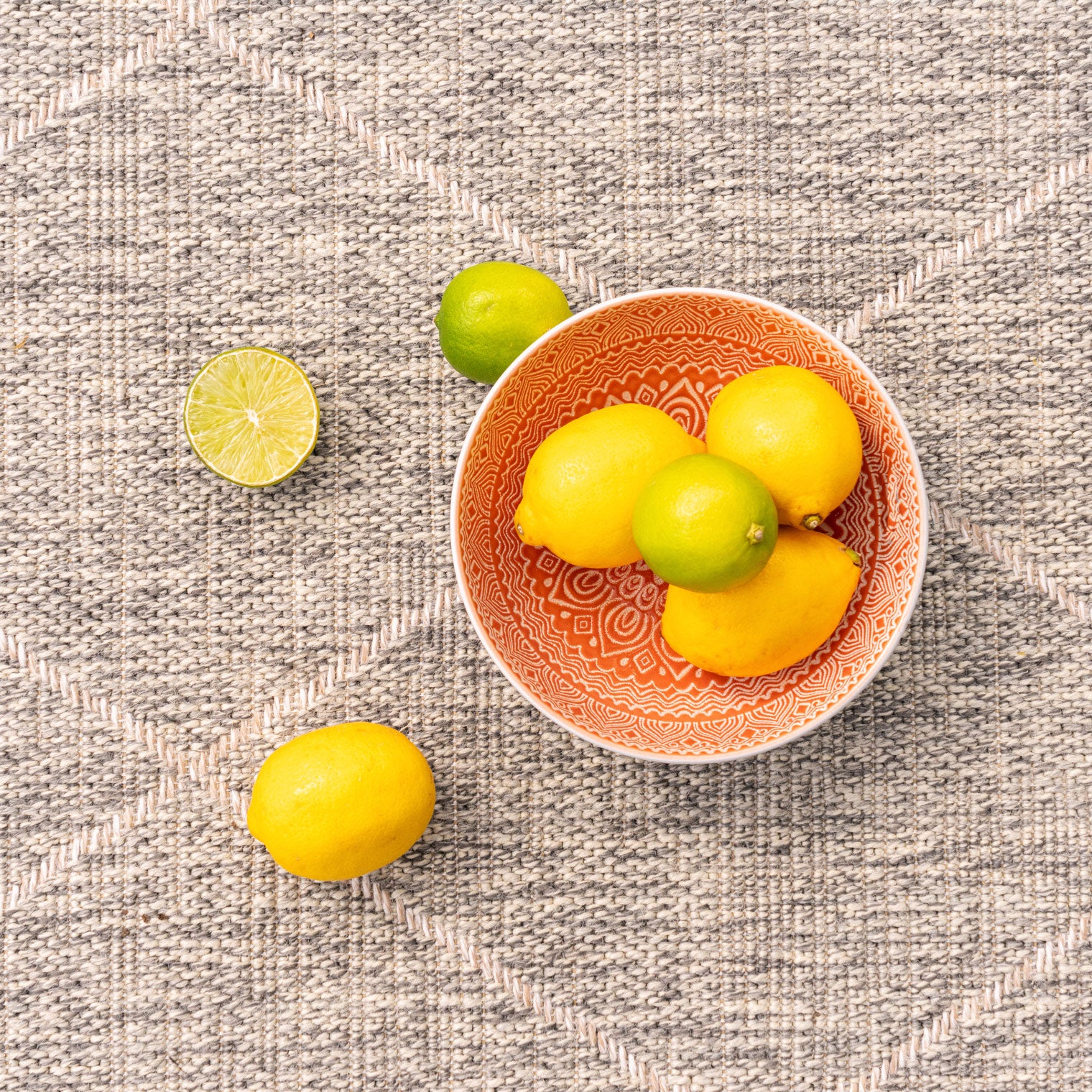 Neutral Trellis Outdoor Rug - Mahoni | Outdoor Rugs | Kukoon Rugs Online