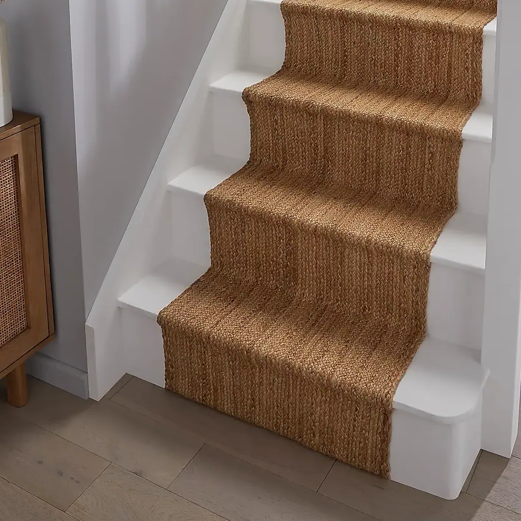 Natural Jute Stair Carpet Runner - Panama | Stair Runner Carpet ...
