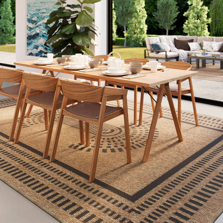 Plain Jute Brown Outdoor Rug - Saule | Outdoor Rugs | Kukoon Rugs Online