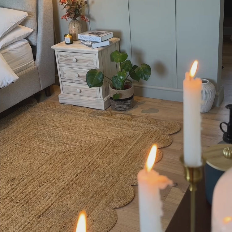 Natural Rounded Edge Jute Rug - Casper | Living Room Rugs | Kukoon Rugs ...