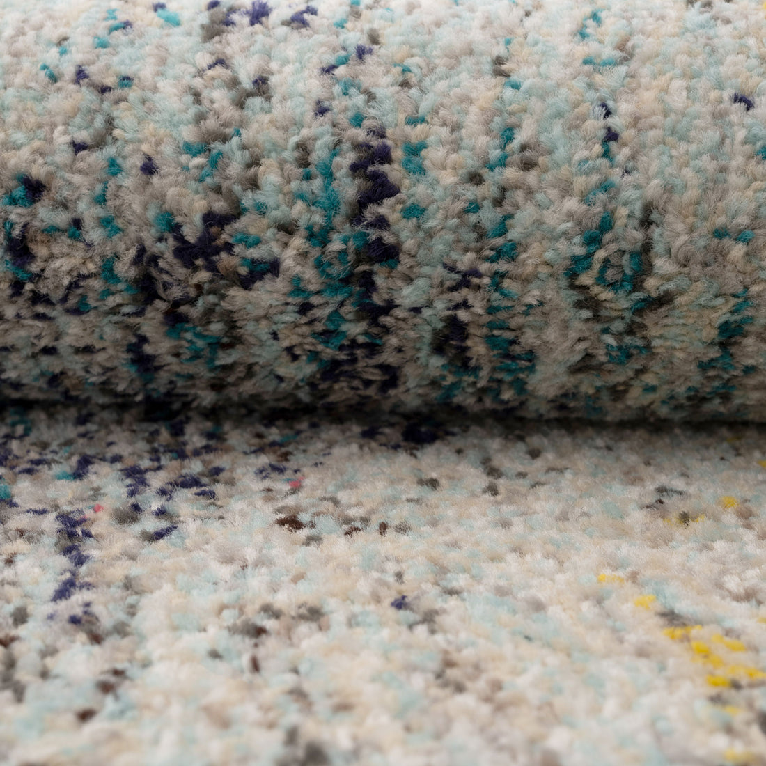 Blue Chevron Area Rug - Agatha | Living Room Rugs | Kukoon Rugs Online