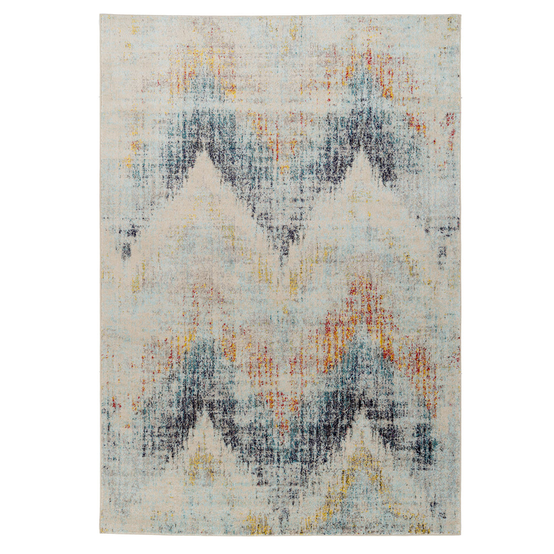 Blue Chevron Area Rug - Agatha | Living Room Rugs | Kukoon Rugs Online