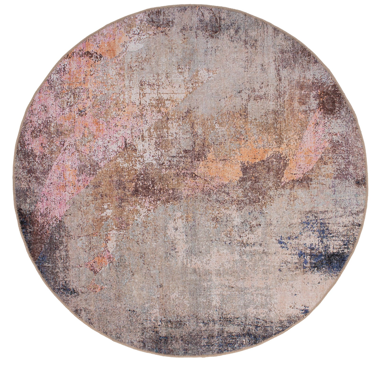 Flatwoven Washable Distressed Multicolour Area Rug - Carrie | Living ...