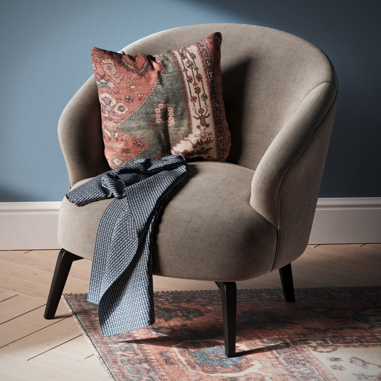 Distressed Terracotta Cushion Cover | Flatwoven Washable Rugs | Kukoon ...