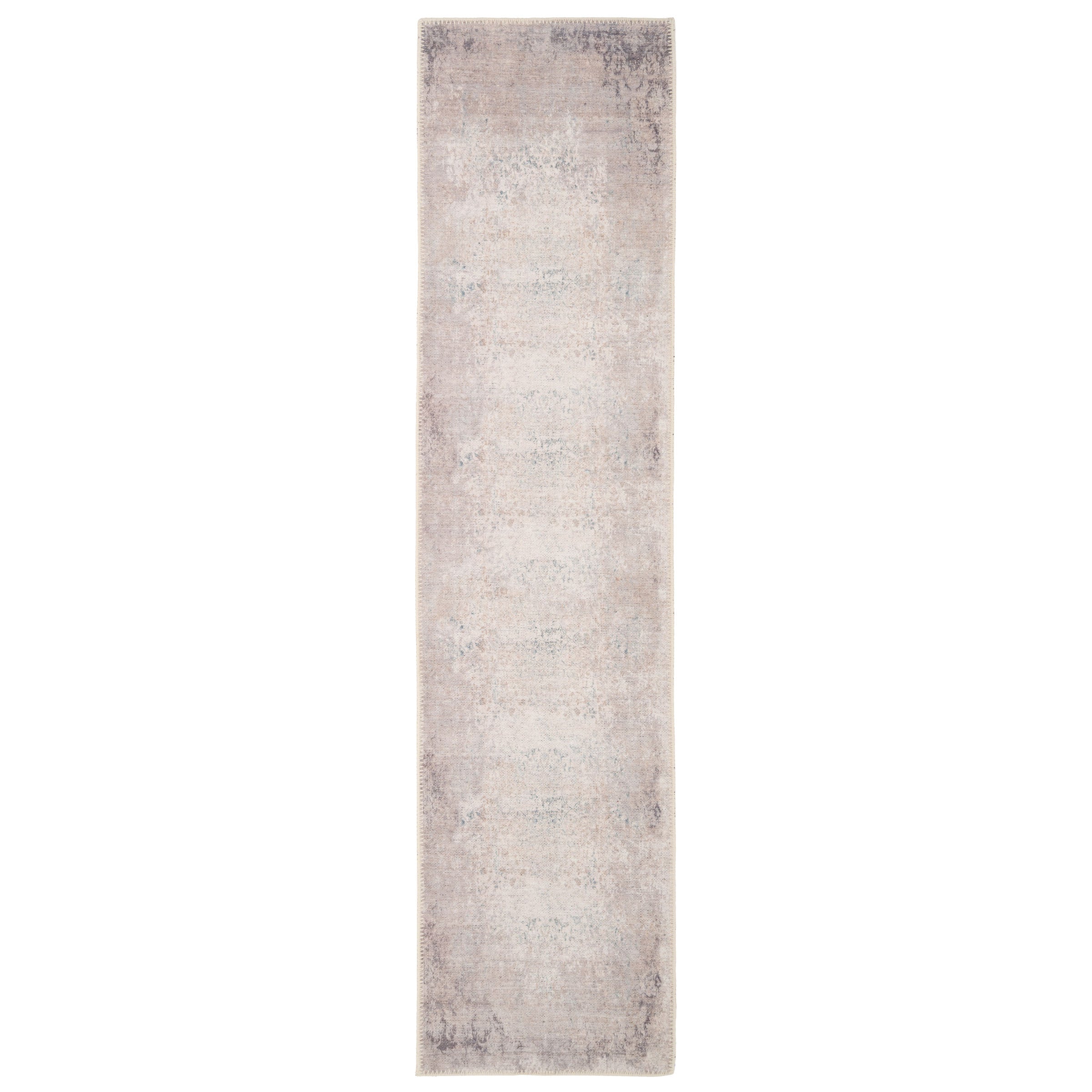 Flatwoven Washable Distressed Renaissance Grey Beige Rug - Fleur ...
