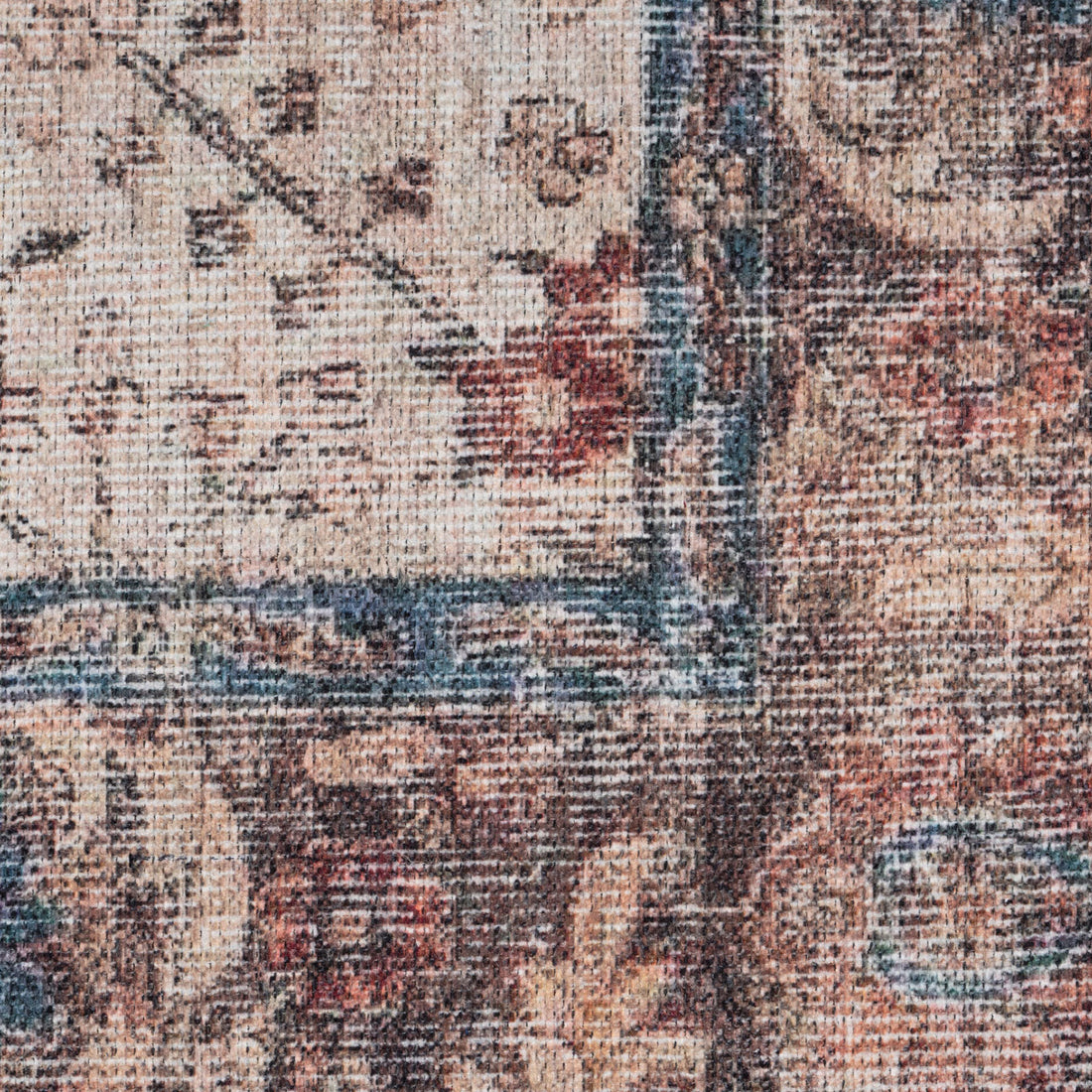 Flatwoven Washable Earthy Flora Area Rug - Shannon | Living Room Rugs ...