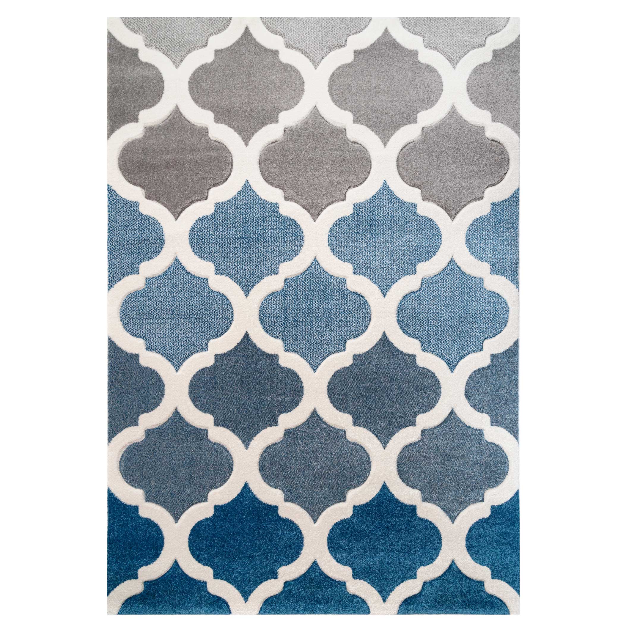 Fresh Trellis Blue Living Room Rug | Living Room Rugs | Kukoon Rugs Online