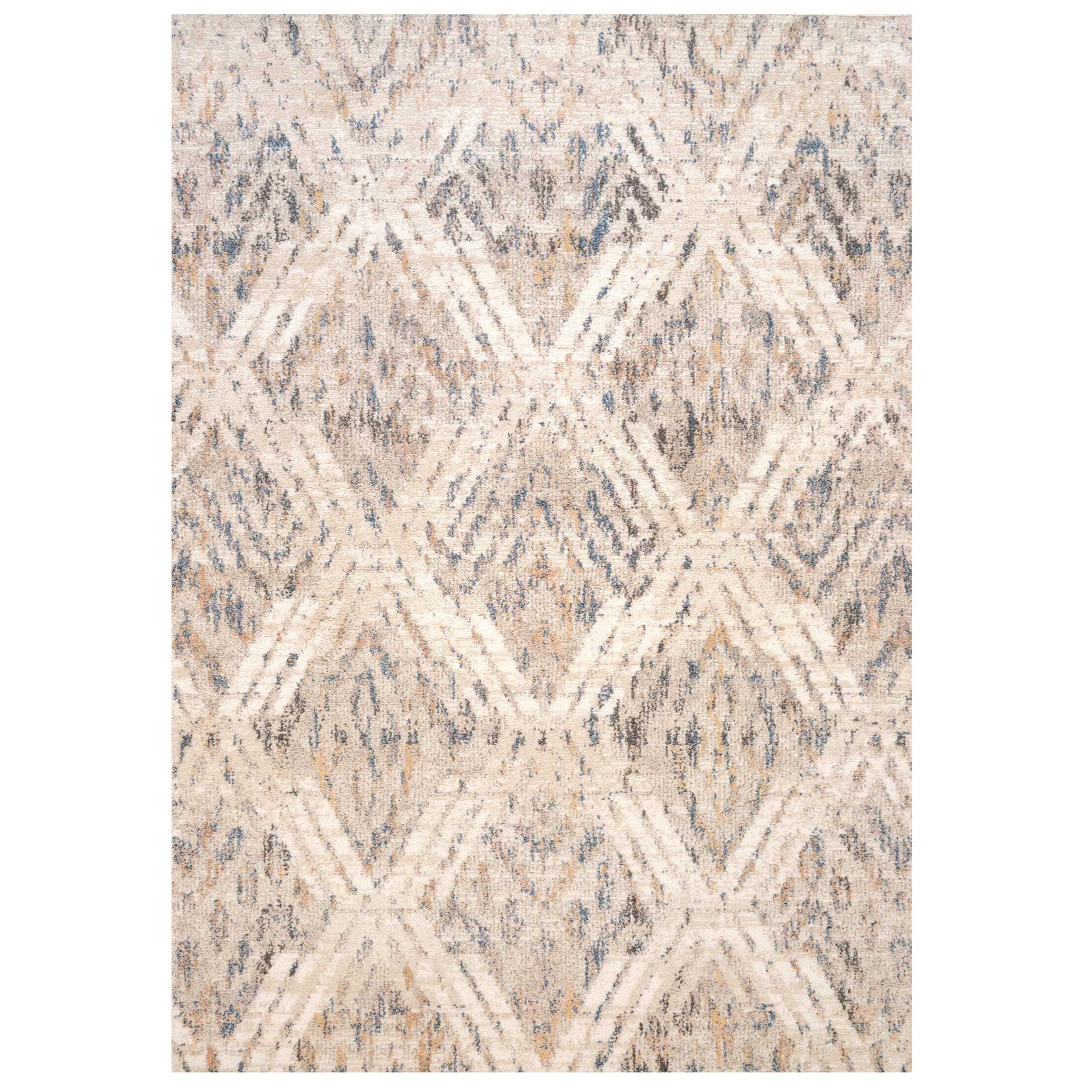 Natural Toned Diamond Living Room Rug - Warner | Living Room Rugs ...