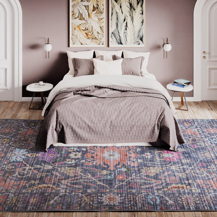 Soft Washable Wildflower Rug - Francine | Living Room Rugs | Kukoon ...