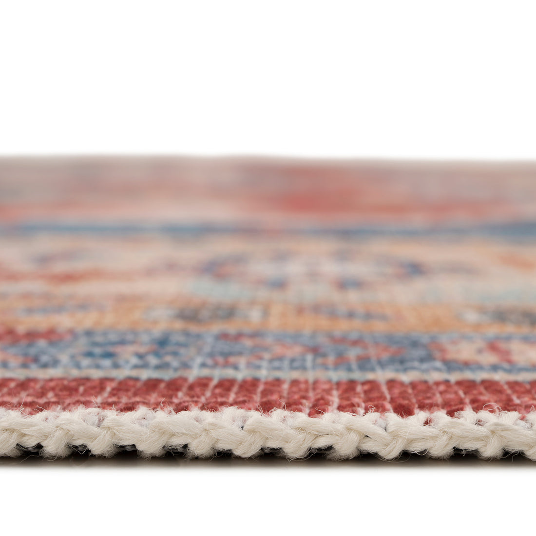 Washable Looped Red Vintage Rug - Anais | Living Room Rugs | Kukoon ...