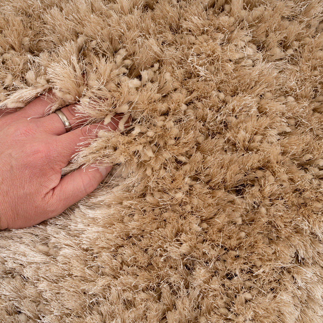Plush Soft Cream Shaggy Area Rug - Zia | Shaggy Rugs | Kukoon Rugs Online
