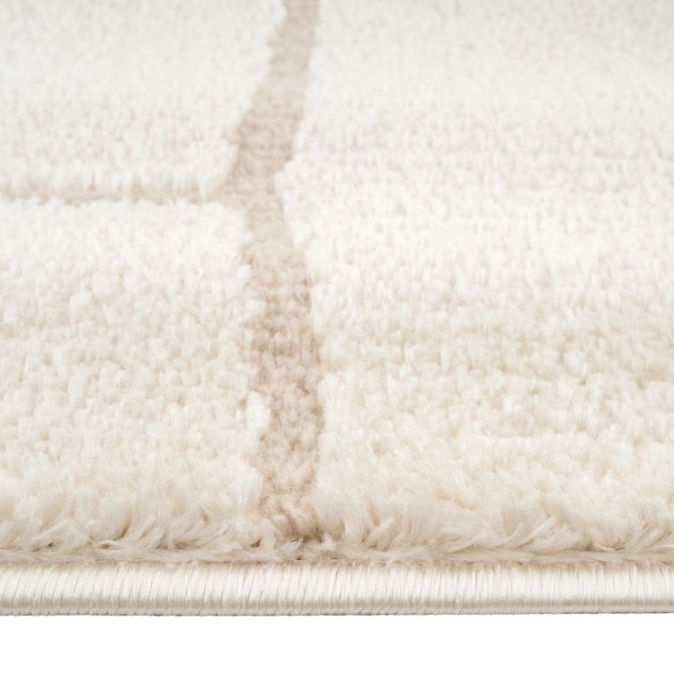 Soft Cream Abstract Rug - Aura | Living Room Rugs | Kukoon Rugs Online